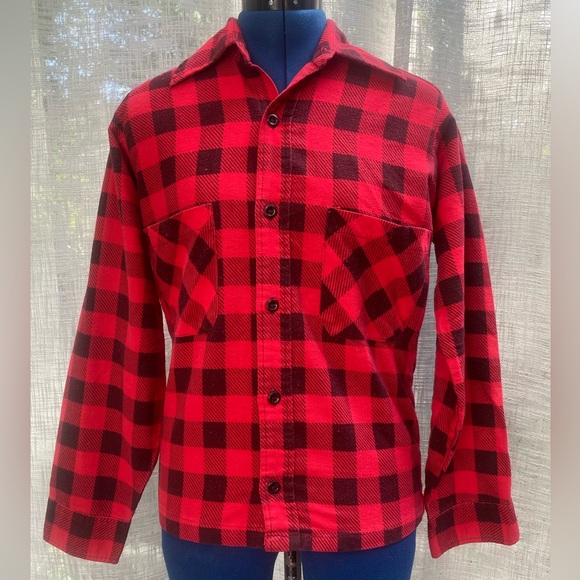 Sears | Tops | Vintage 7s Sears Work Clothing Buffalo Check Plaid ...
